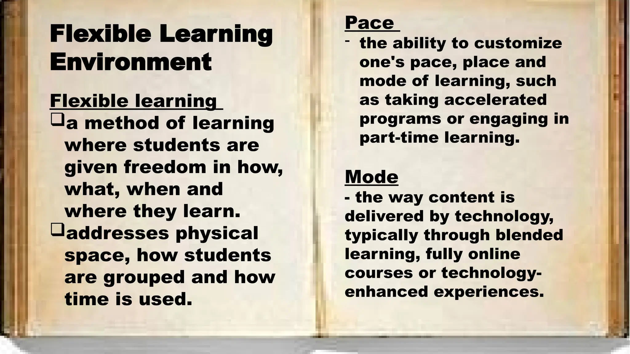 TECHNOLOGY FOR TEACHING AND LEARNING: UNIT 4 FLEXIBLE LERNING ...