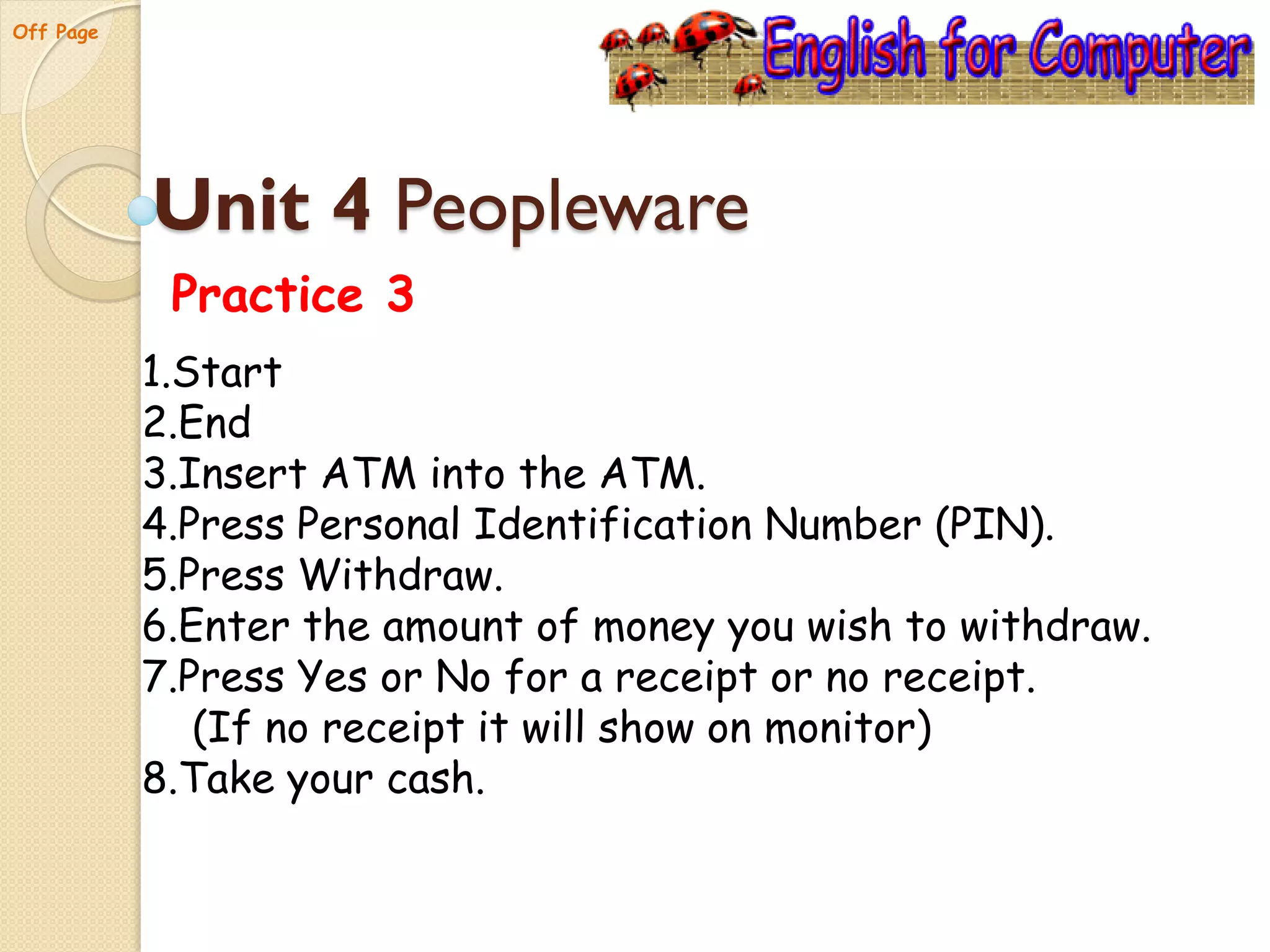 English for Computer unit 4 Peopleware | PDF