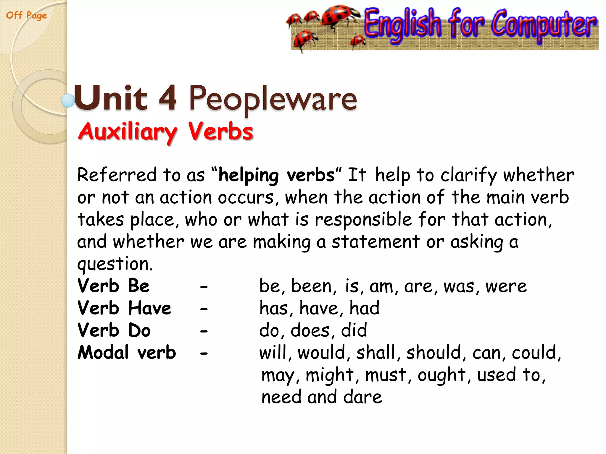 English for Computer unit 4 Peopleware | PDF
