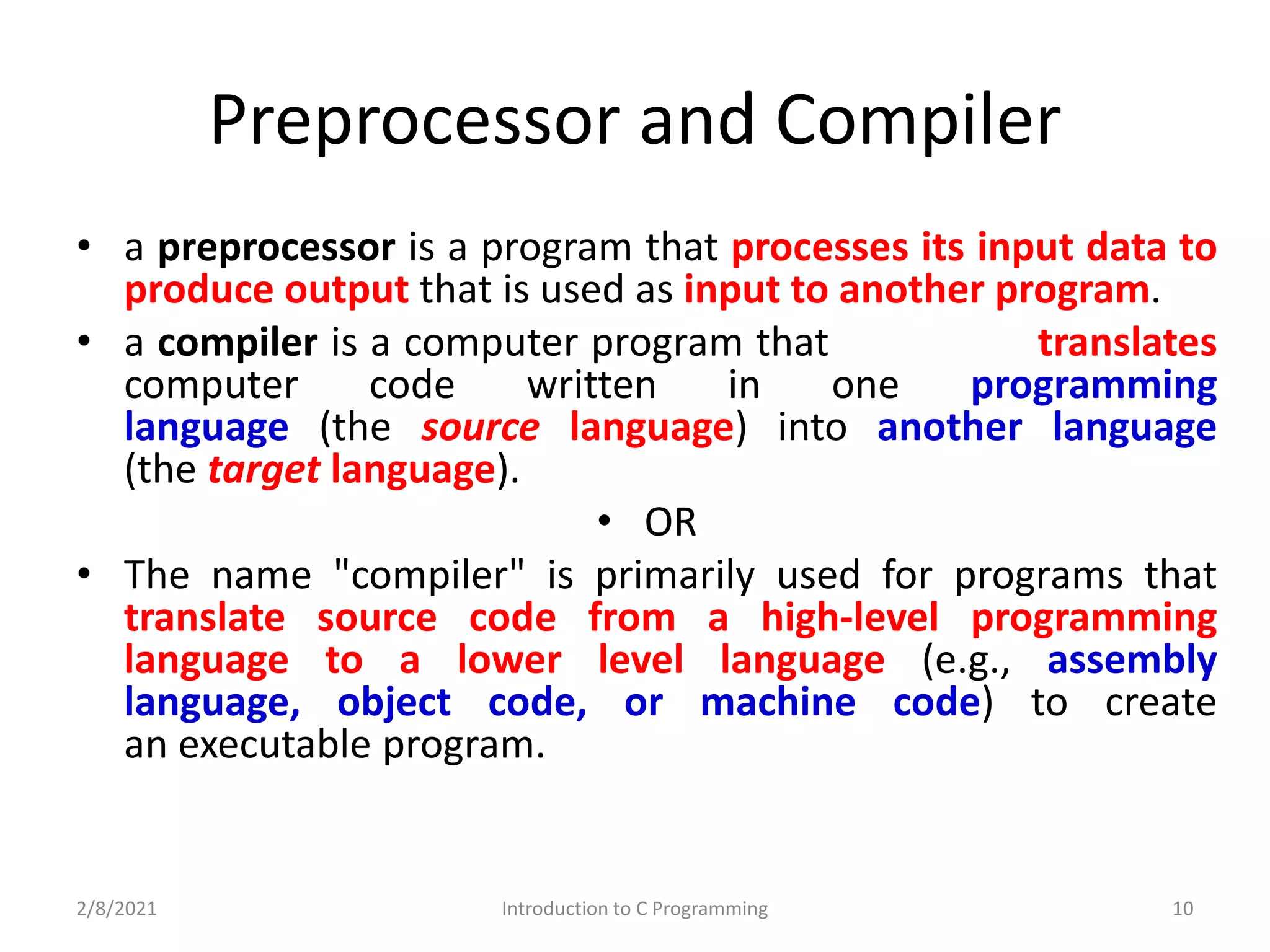 Introduction to C Programming | PPT