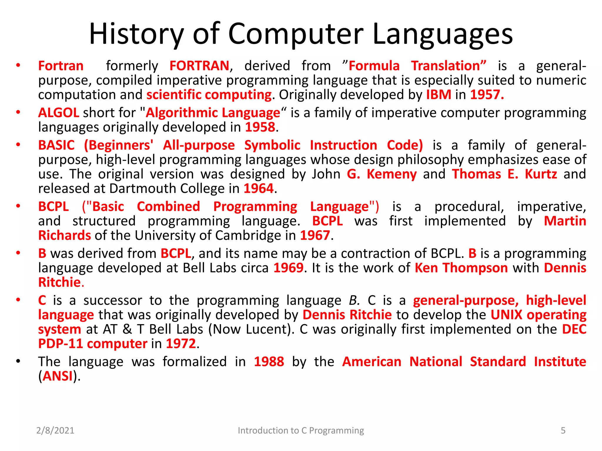 Introduction to C Programming | PPT