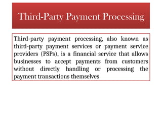 PPT Unit VII E-Payment Systems.pptx..... | PPT