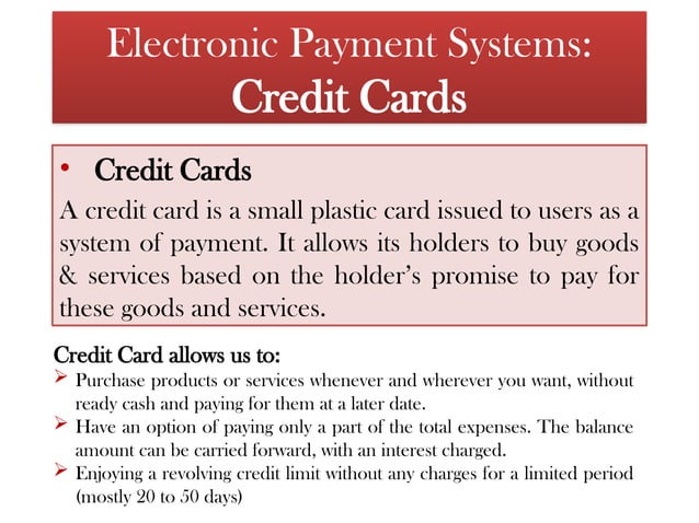 PPT Unit VII E-Payment Systems.pptx..... | PPT