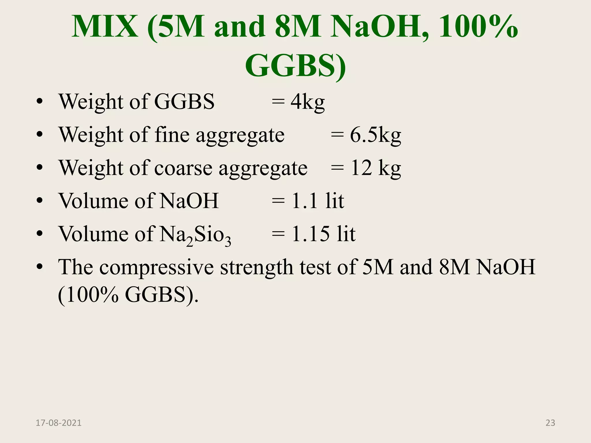 STRENGTH AND DURABILITY STUDY OF GROUND GRANULATED BLAST FURNACE SLAG ...