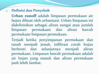 Ppt urban runoff daniel kasidi 1005724 | PPT