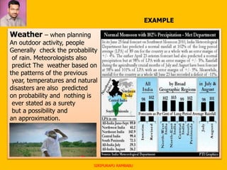 Ppt uses of probability by rambabu | PPTX