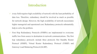 PPT network protocol First hope redundancy protocol .pptx