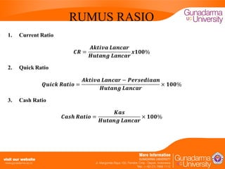 Analisis Rasio Likuiditas, Solvabilitas, dan Profitabilitas pada ...