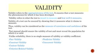 Validity, Reliability ,Objective & Their Types | PPTX | Standardized ...