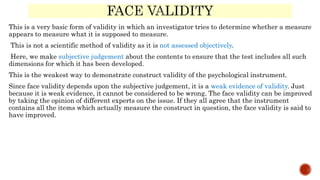 Validity, Reliability ,Objective & Their Types | PPTX | Standardized ...