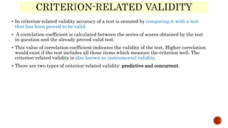 Validity, Reliability ,Objective & Their Types | PPTX | Standardized ...