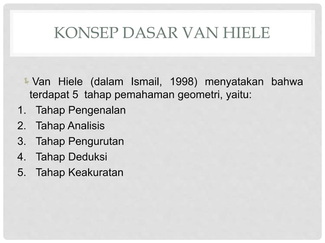 Ppt van hiele | PPTX