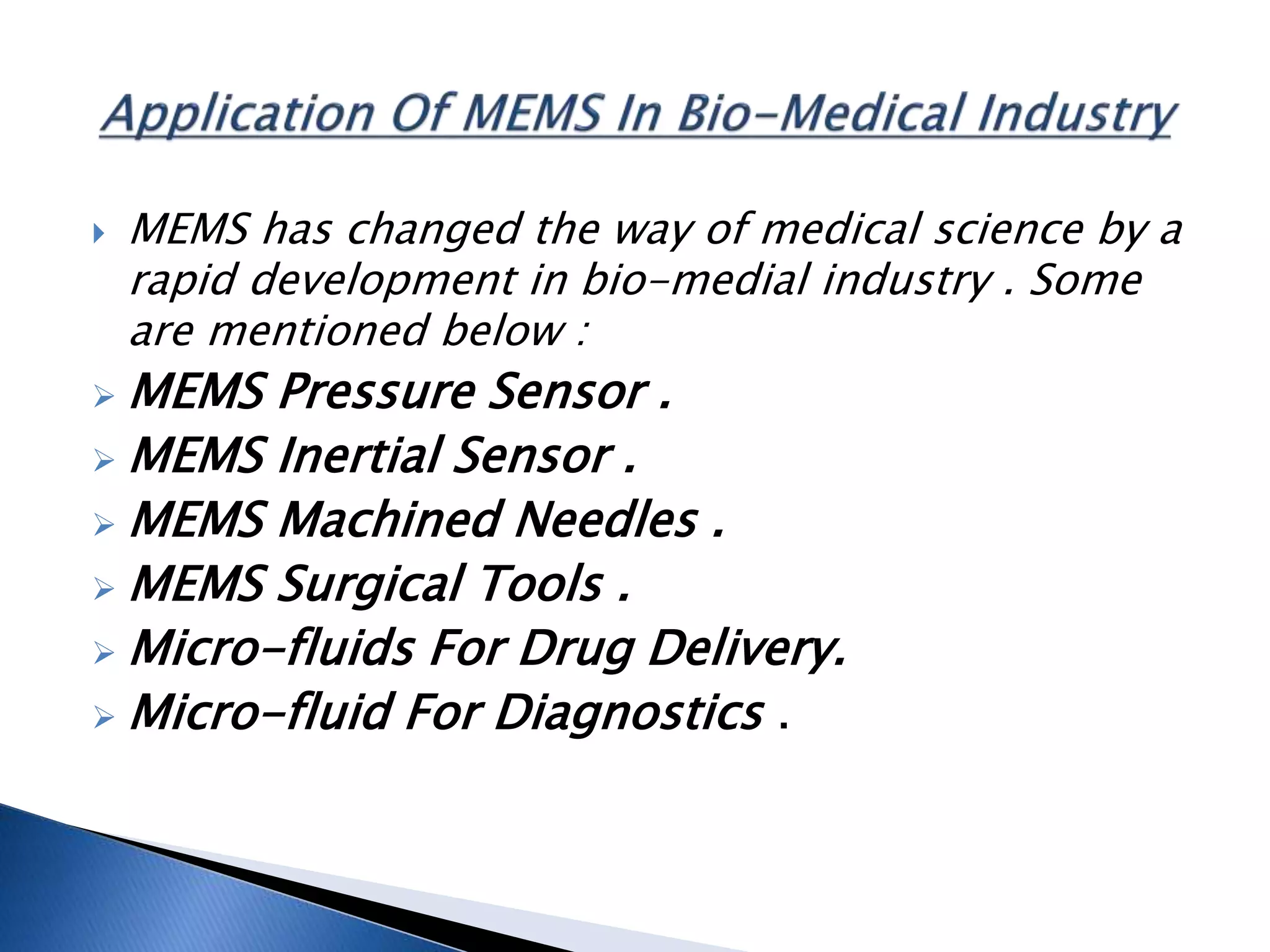 Micro Electro-mechanical system | PPTX