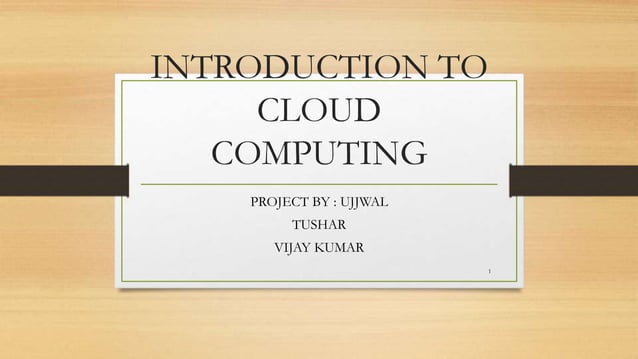 ppt vdo stream cloud comp.ppt Cloud computing with the help of AWS | PPT