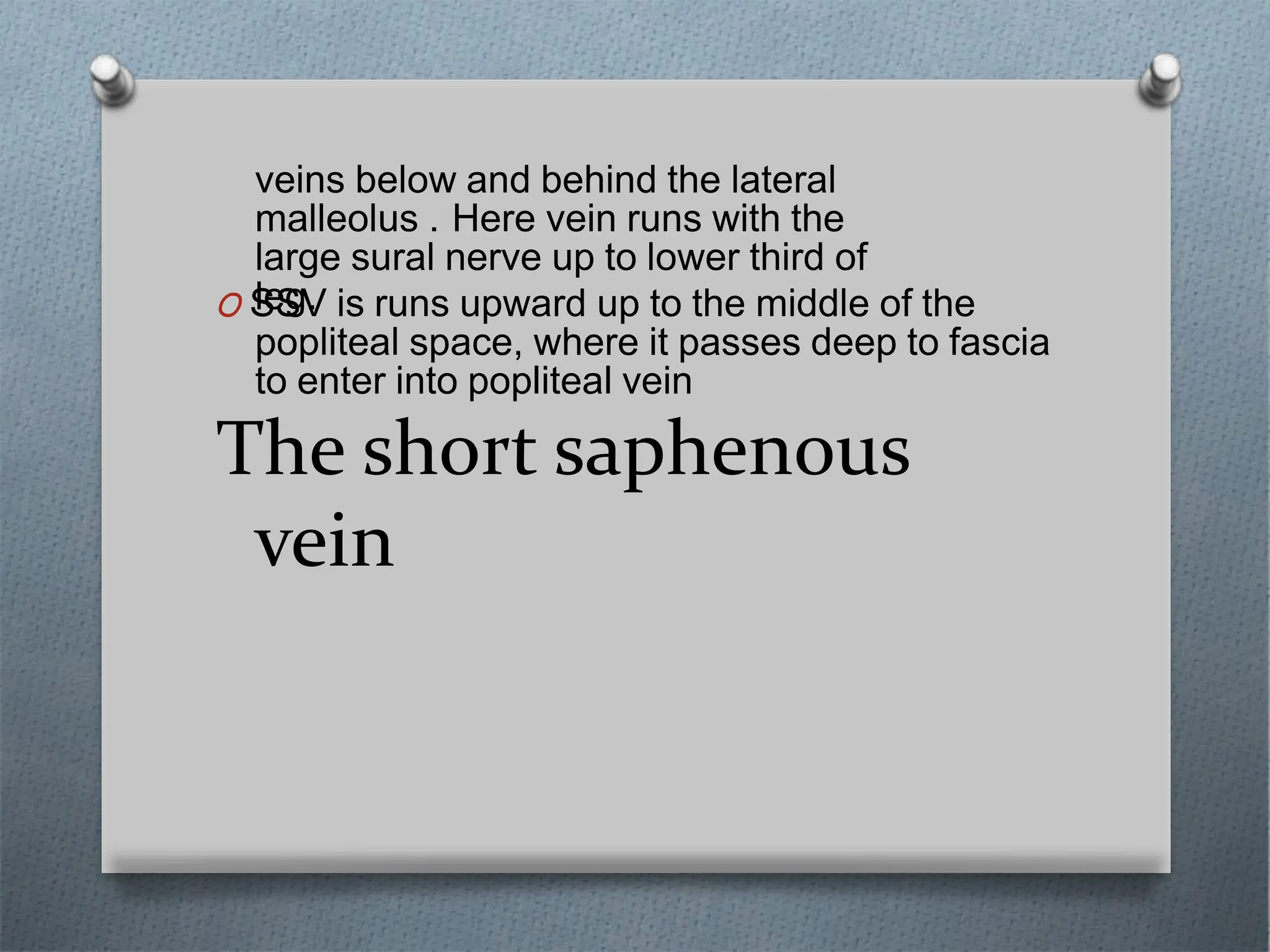 Anatomy of the venous system of lower limb | PPT