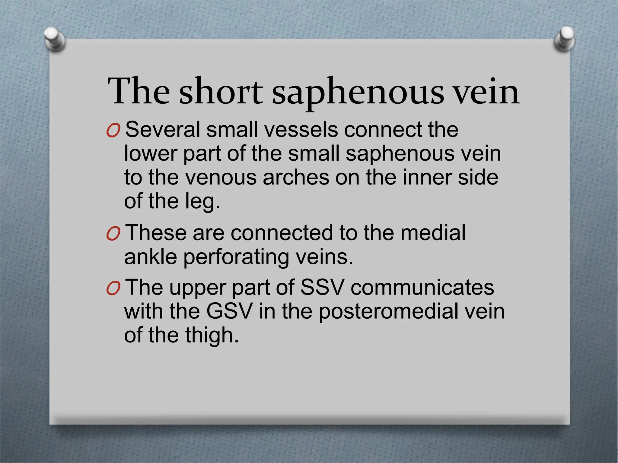 Anatomy of the venous system of lower limb | PPT