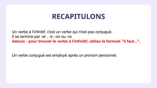 ppt verbe infinitif et conjugue power point | PPTX