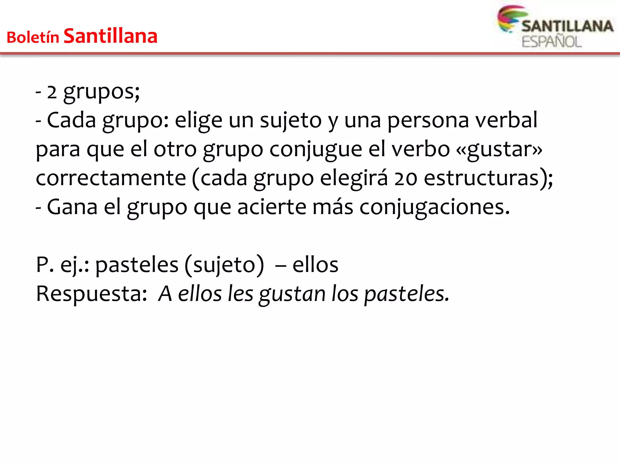 Verbo gustar y otros similares | PPT