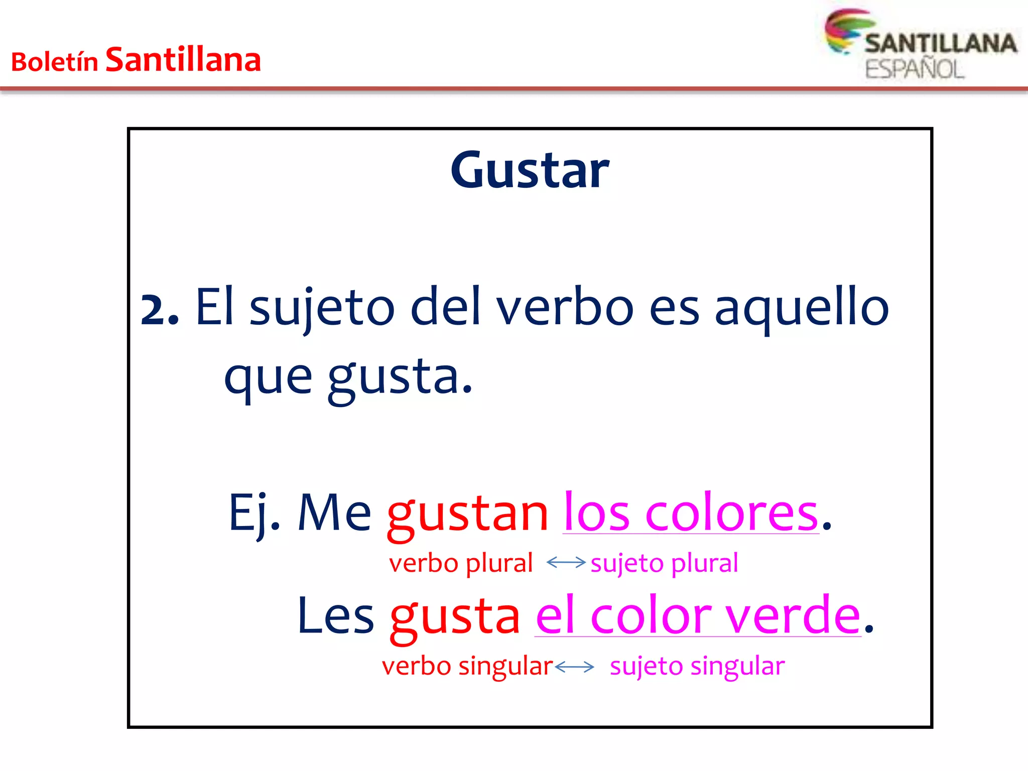 Verbo gustar y otros similares | PPT