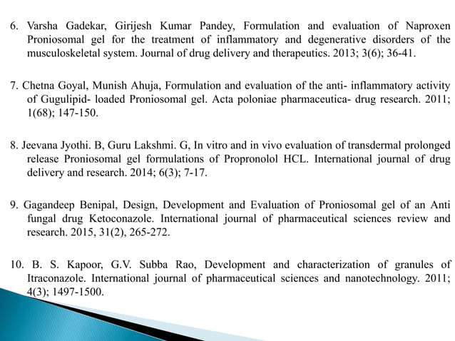 Formulation and Evaluation of Topical Proniosomal Gel of an Antifungal ...