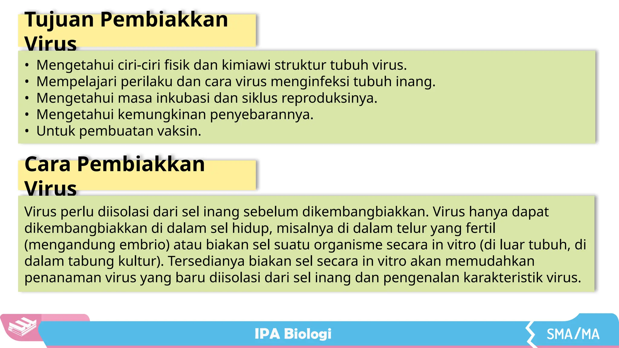 materi virus kelas x biologi kurikulum merdeka | PPTX
