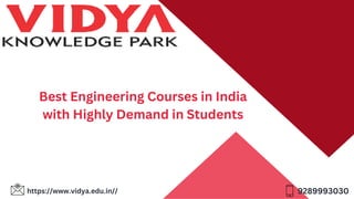 Best Engineering Courses in India with Highly Demand in Students | PDF ...