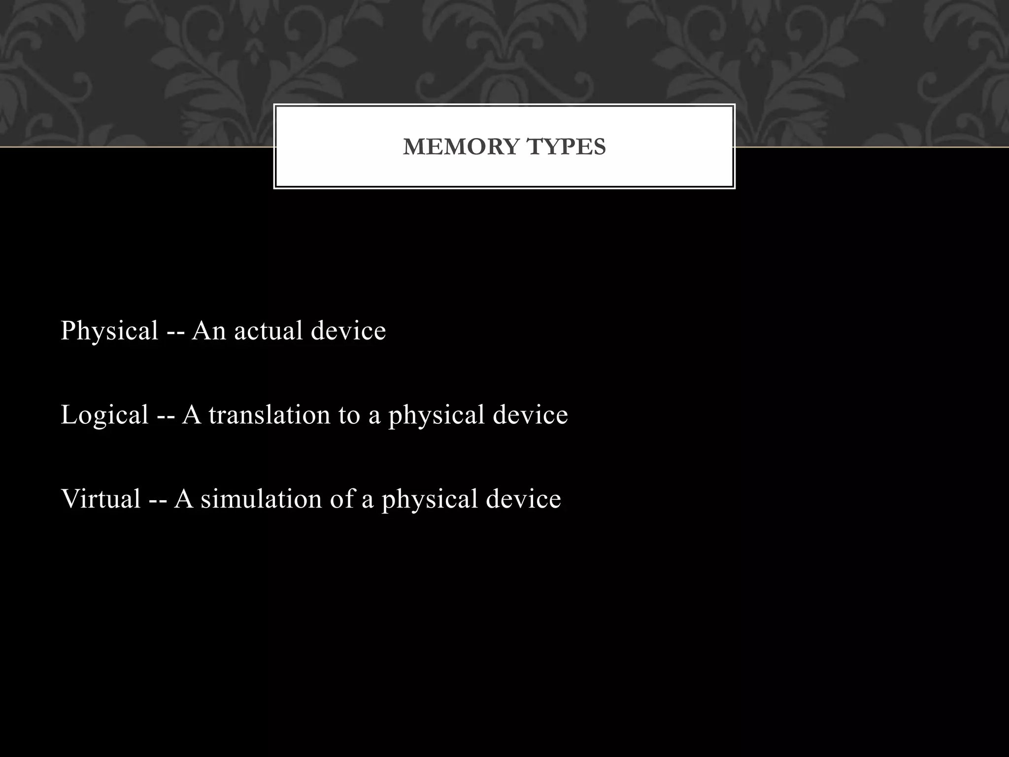 Presentation on Virtual Memory concepts in computer | PPT