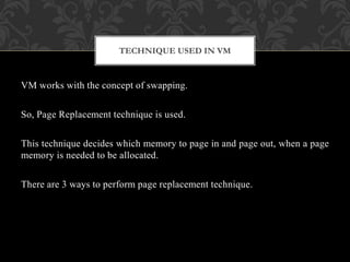 Presentation on Virtual Memory concepts in computer | PPT