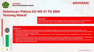 ppt WAKAF.pptx. Dasar dasar pembagian wakaf | PPTX
