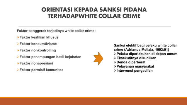 LAW ENFORCEMENT TERHADAP WCC | PPT