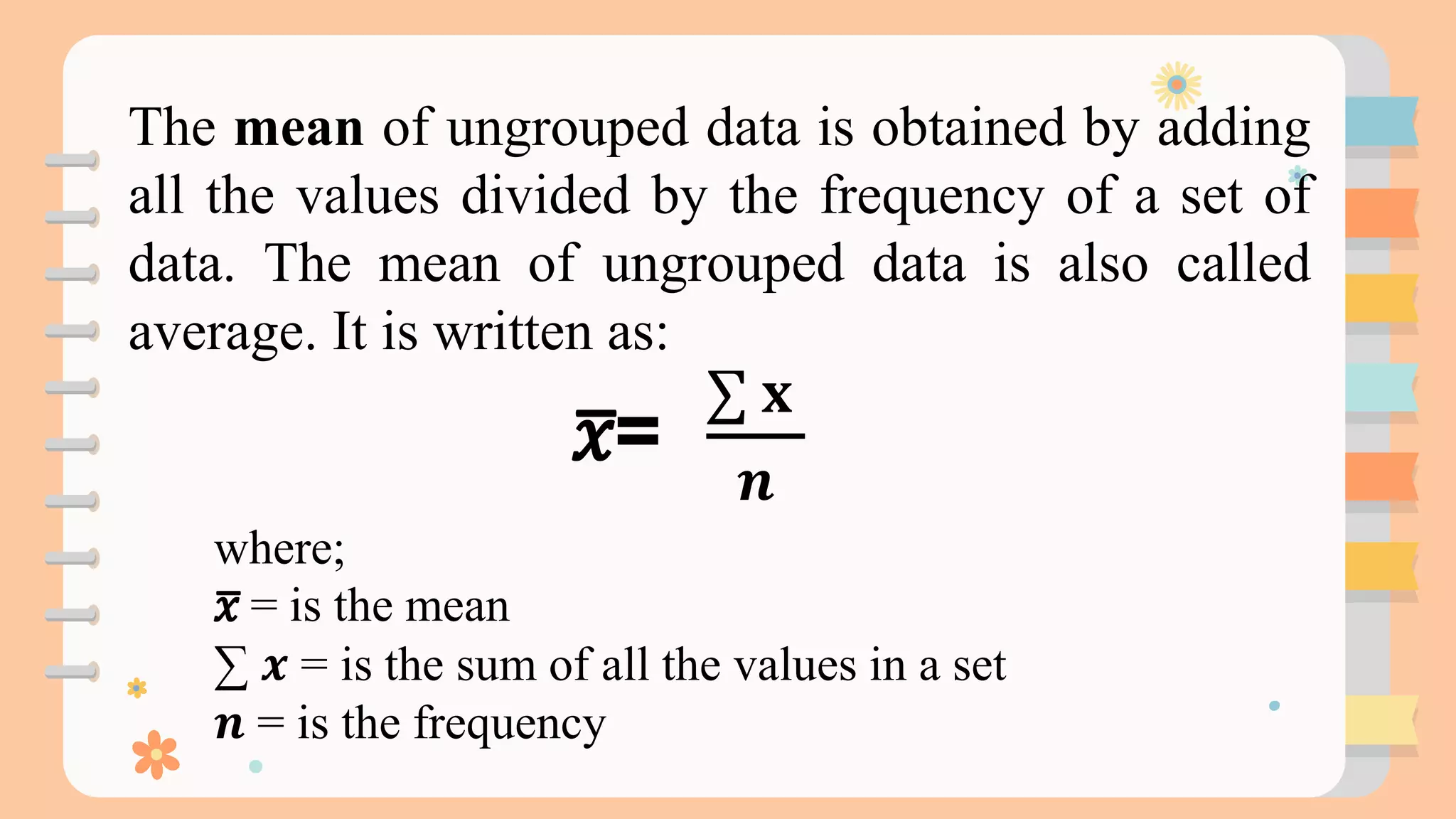 Measures of Central Tendency: Ungrouped and Grouped | PPTX