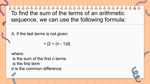 Arithmetic Series -Mathematics- Grade 10 | PPTX