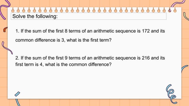 Arithmetic Series -Mathematics- Grade 10 | PPTX