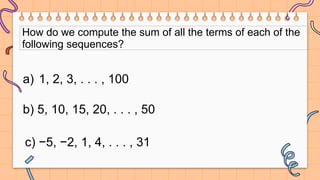 Arithmetic Series -Mathematics- Grade 10 | PPTX