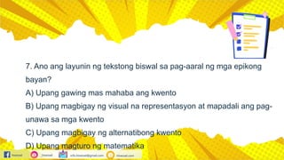 Filipino 7, Matatag Curiiculum Power Point Presentation for Week 4 | PPTX