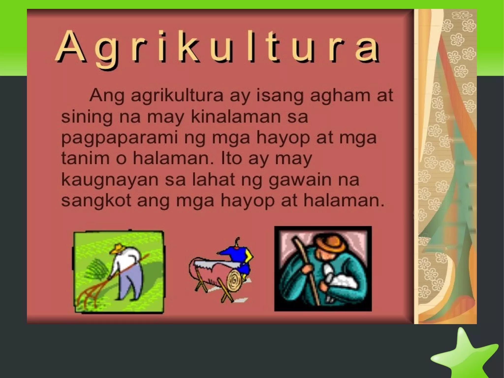 SEKTOR NG AGRIKULTURA | ODP