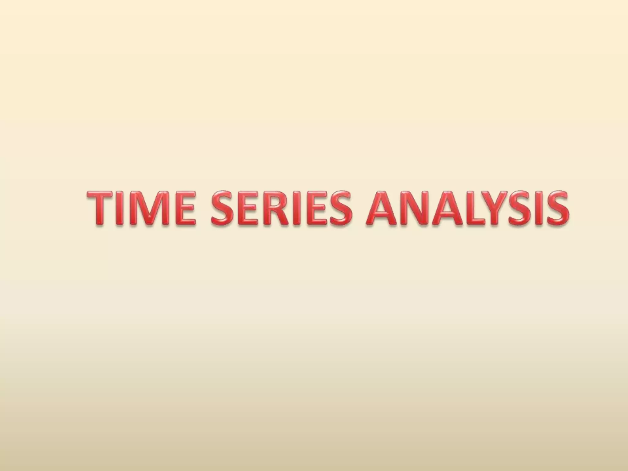 Time series analysis | PPT