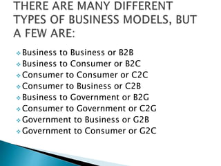 Ppt with ebusiness model | PPTX | Business | Business and Finance