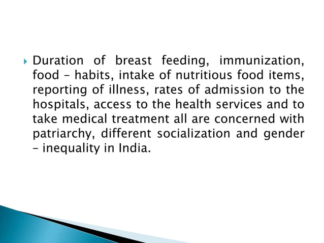 Women & Health in India | PPTX | Reproductive Health | Diseases and ...