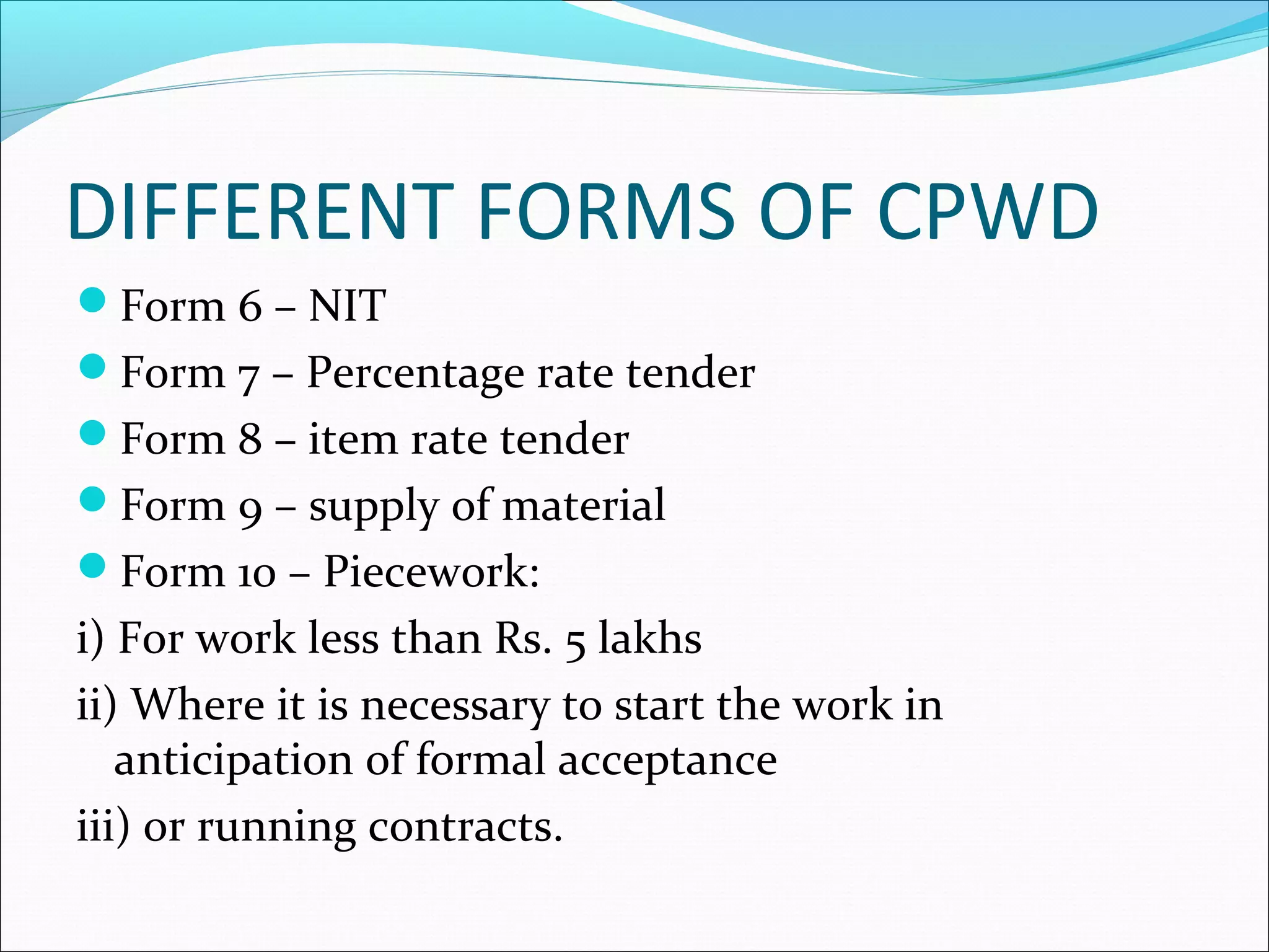 WORKS MANAGEMENT IN CPWD PART-I | PPT