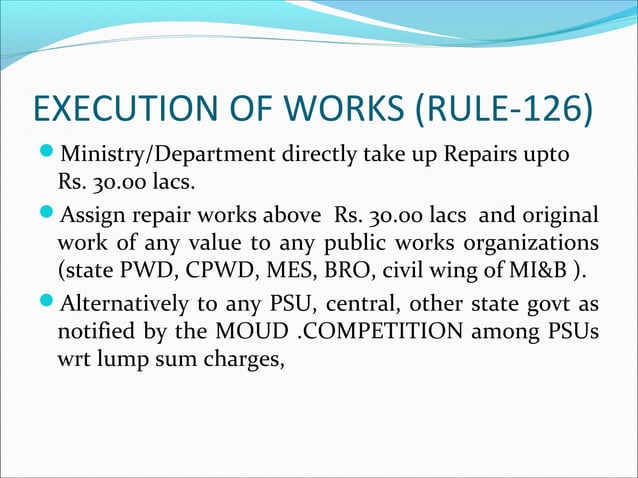 WORKS MANAGEMENT IN CPWD PART-I | PPT
