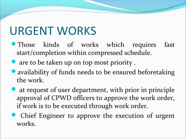 WORKS MANAGEMENT IN CPWD PART-I | PPT