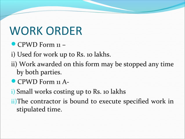 WORKS MANAGEMENT IN CPWD PART-I | PPT
