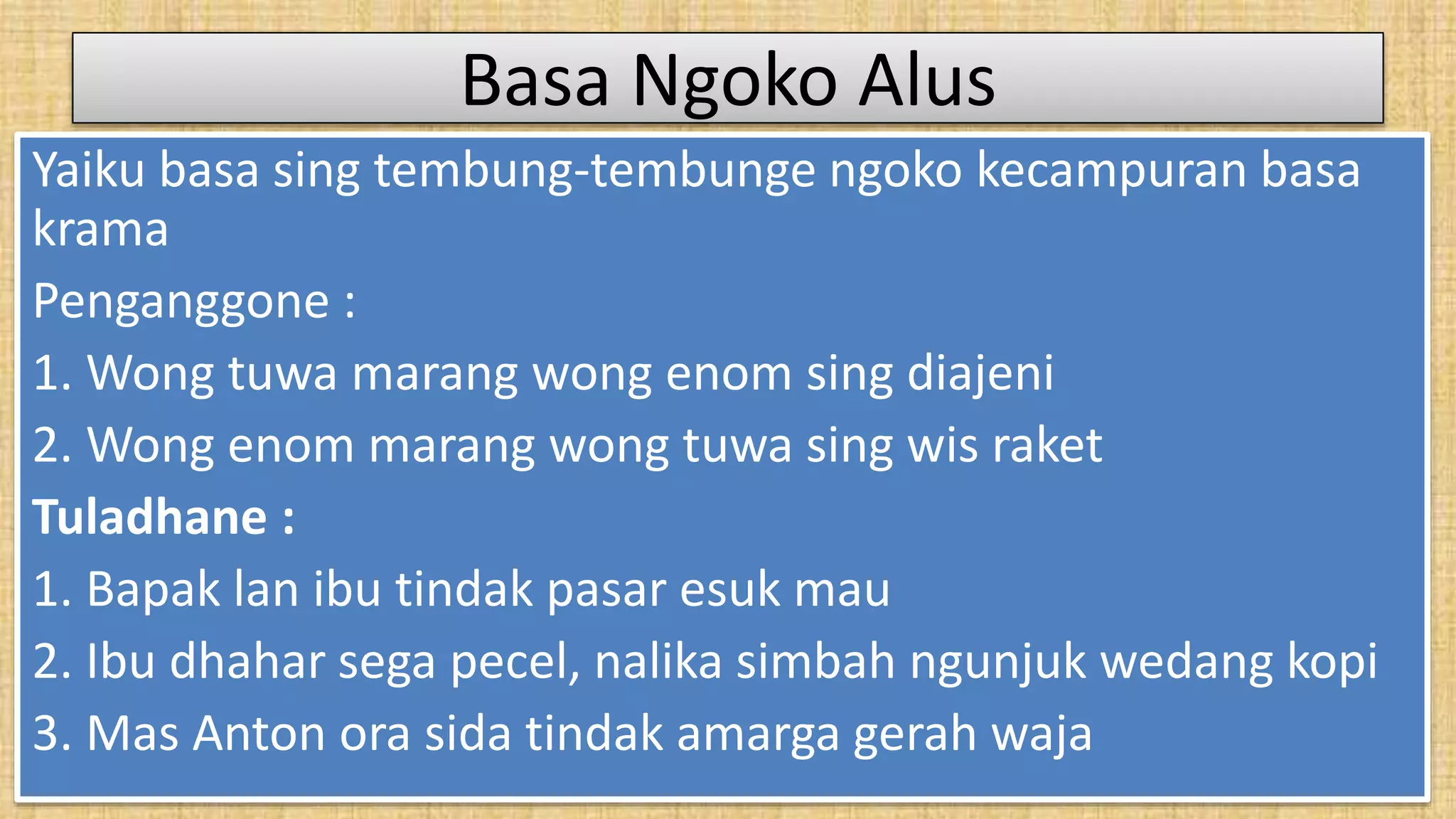 Ppt wulangan 5 unsur basa teks layang pribadi | PPTX