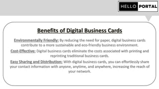 Digital Business Cards is the New Way of Business | PPTX