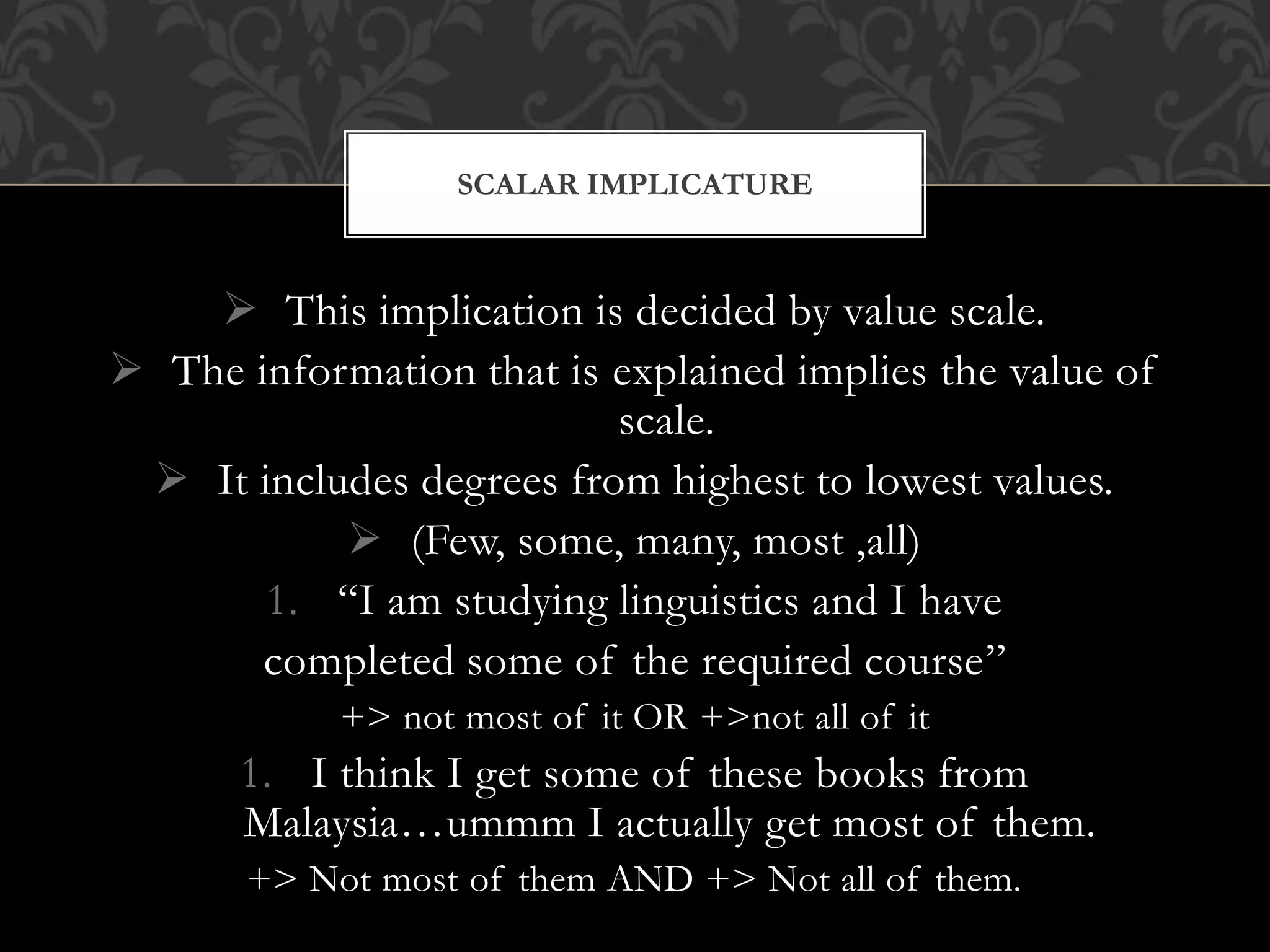 Conversational Implicature ,coperative principles , conventional ...