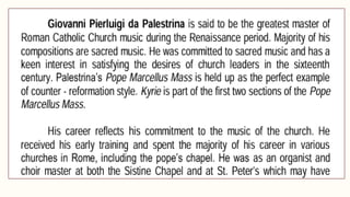 Medieval Period Renaissance Period Baroque Period Classical Period ...