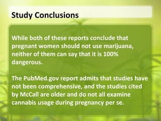 Is marijuana safe during pregnancy? | PPT