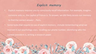 Long term memory | PPT