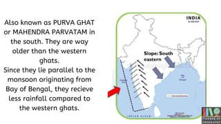 GEOGRAPHY OF EASTERN GHATS | PPTX